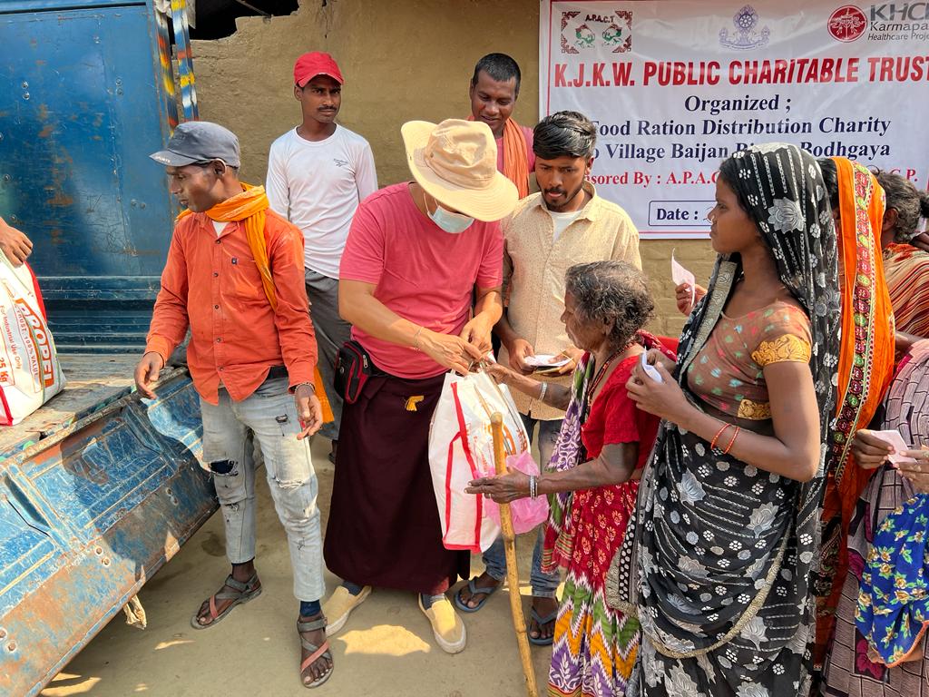 Food Ration Charity Distribution for Village of Baijan Bigha/India 2023-11